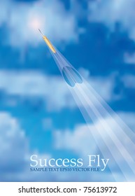 Vector Illustration Flying Darts Arrow Sky Stock Vector (Royalty Free ...