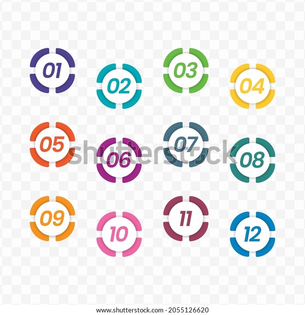 Vector Illustration Focus Circle Number Bullet Stock Vector (Royalty ...