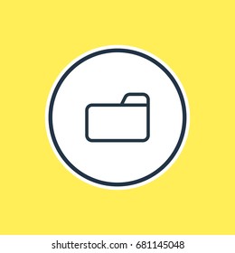 Vector Illustration Folder Outline Beautiful Storage Stock Vector ...