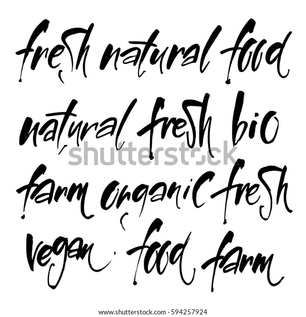 Vector Illustration Food Design Handwritten Lettering Stock Vector ...