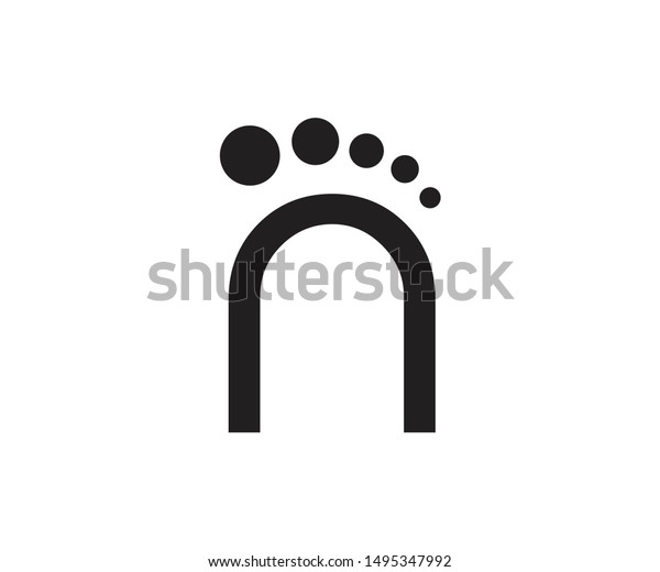 Vector Illustration Foot Logo Design Stock Vector (Royalty Free ...