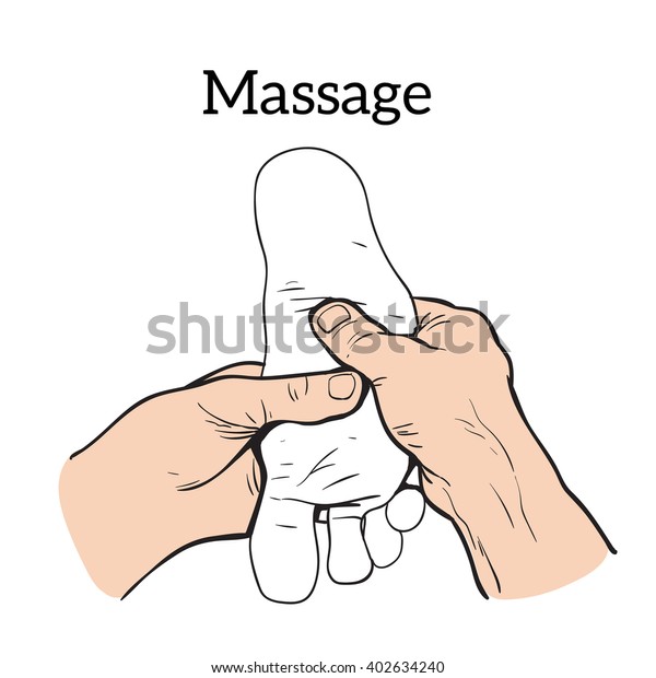 Vector Illustration Foot Massage Relaxation Therapy Stock Vector ...