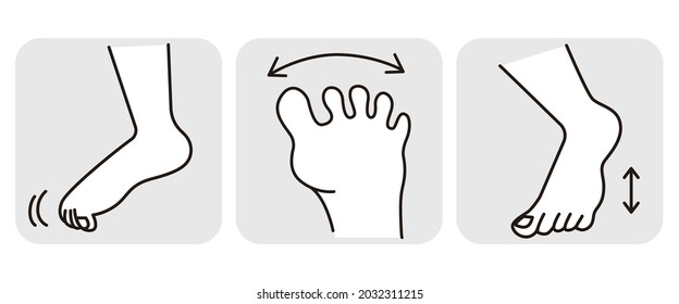Vector Illustration Foot Movement Stock Vector (Royalty Free ...