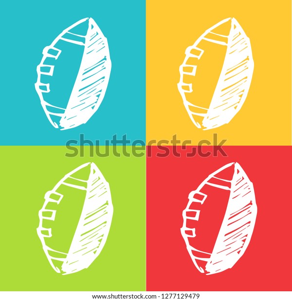 Vector Illustration Football Pattern Red Yellow Stock Vector (Royalty ...