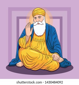 Vector Illustration Founder Sikhism Guru Nanak 库存矢量图（免版税）1430484092 ...