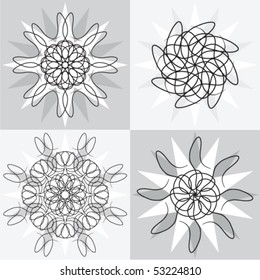 Vector Illustration Four Different Vector Designs Stock Vector (Royalty ...