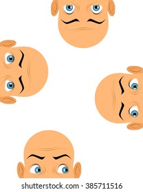 Vector Illustration Four Heads Looking Stock Vector (Royalty Free ...
