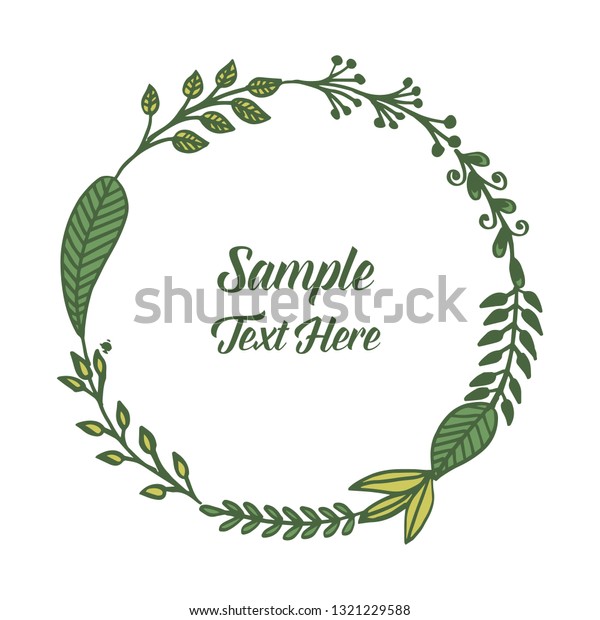 Vector Illustration Frame Colorful Leaves Write Stock Vector (Royalty ...