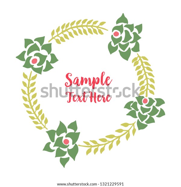 Vector Illustration Frame Colorful Leaves Write: vector de stock (libre ...