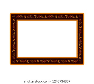 Vector Illustration Frame Decorated Ethnic Pattern Stock Vector ...