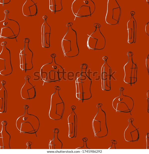 Vector Illustration Frehand Drawing Seamless Picture Stock Vector ...