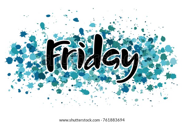 Vector Illustration Friday Hand Lettering Friday Stock Vector (Royalty ...