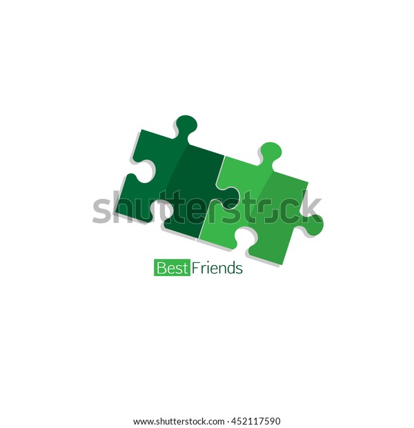 Vector Illustration Friendship Day Puzzles Stock Vector (Royalty Free ...