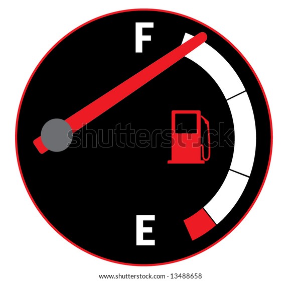 Vector Illustration Fuel Tank Gauge On Stock Vector (Royalty Free ...