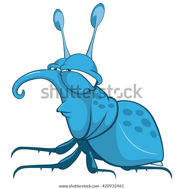 Vector Illustration Funny Bug Cartoon Character: immagine vettoriale ...