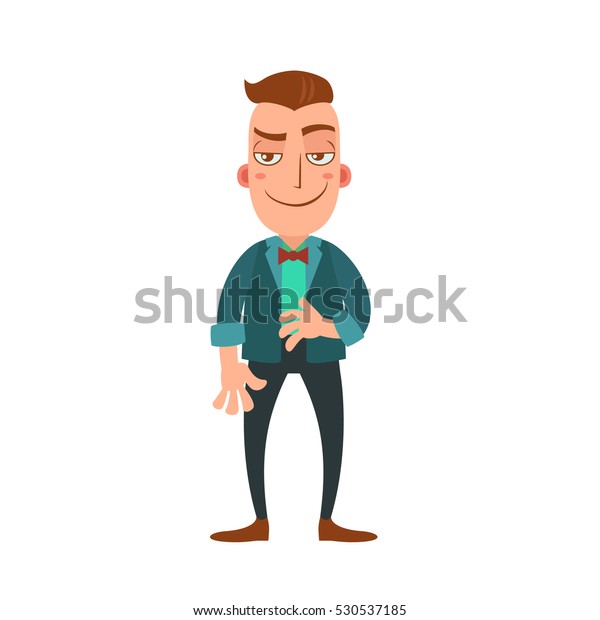 Vector Illustration Funny Cartoon Character Tricky Stock Vector ...