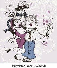 Vector Illustration Funny Cartoon Freaks 库存矢量图（免版税）76787998 | Shutterstock