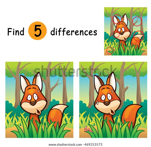 Vector Illustration Game Children Find Differences Stock Vector ...