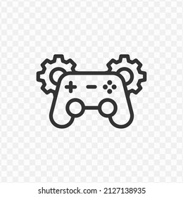 Vector Illustration Game Settings Icon Dark Stock Vector (Royalty Free ...