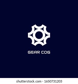 Vector Illustration Gear Cog Line Art Stock Vector (Royalty Free ...