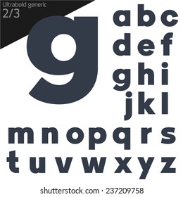 Vector Illustration Generic Font Bold Style Stock Vector (Royalty Free ...