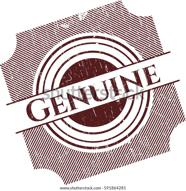 Vector Illustration Genuine Rubber Stamp Icon Stock Vector (Royalty ...