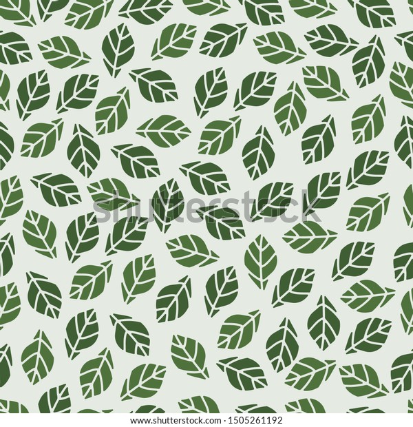 Vector Illustration Geometric Leaves Seamless Pattern Stok Vektör ...
