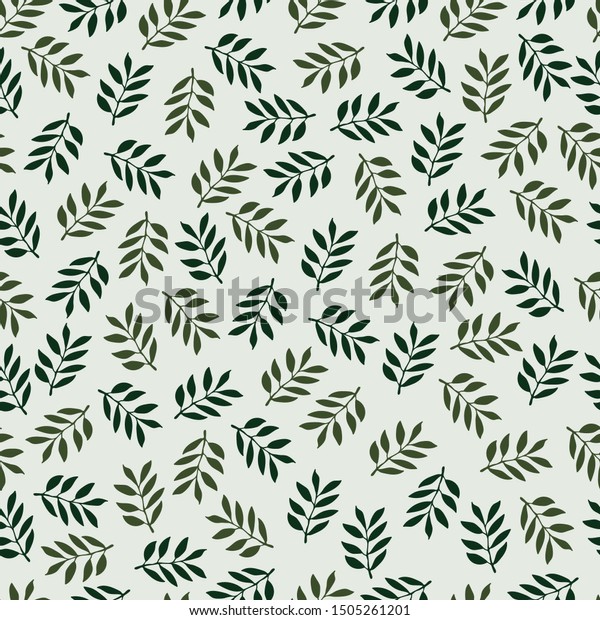 Vector Illustration Geometric Leaves Seamless Pattern Stock Vector ...