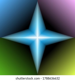 Vector Illustration Geometric Shapes Quadrilateral Star Stock Vector ...