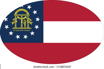 Vector Illustration Georgia State Flag Stock Vector (Royalty Free ...