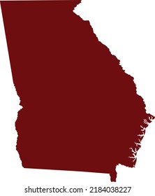 Vector Illustration Georgia Us State Map Stock Vector (Royalty Free ...