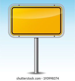 Big Yellow German Street Sign Stock Illustration 1712685736