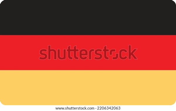 Vector Illustration Germany Flag Stock Vector (Royalty Free) 2206342063 ...