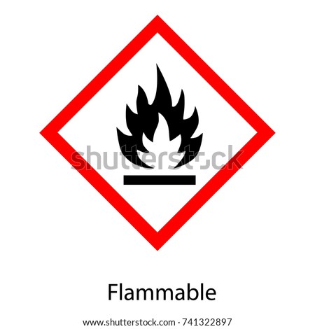 Vector Illustration GHS Hazard Pictogram Flammable Stock Vector ...