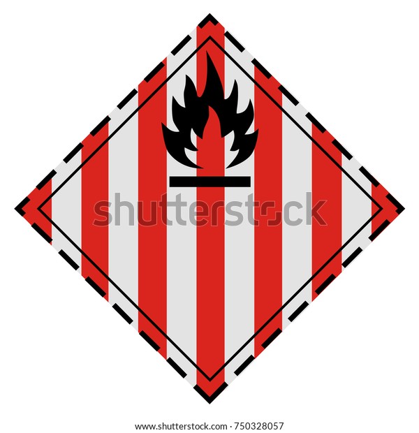 Vector Illustration Ghs Hazard Pictogram Flammable Stock Vector ...