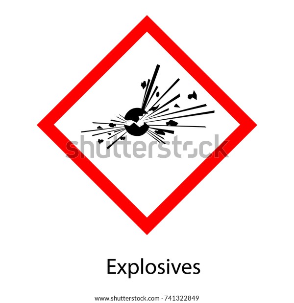 Vector Illustration Ghs01 Hazard Pictogram Explosive Stock Vector ...