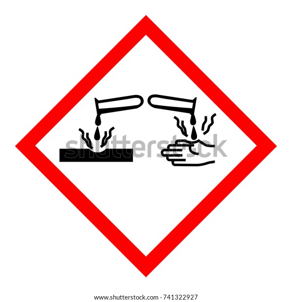 Vector Illustration Ghs05 Hazard Pictogram Corrosive Stock Vector ...