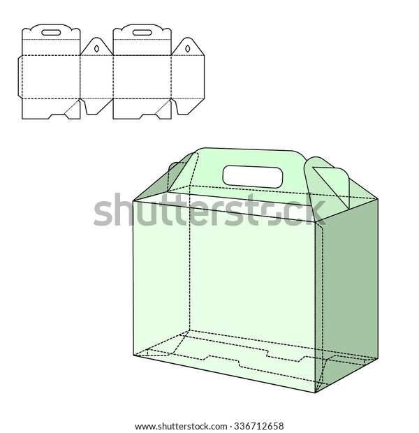 Vector Illustration Gift Craft Box Design Stock Vector (Royalty Free ...
