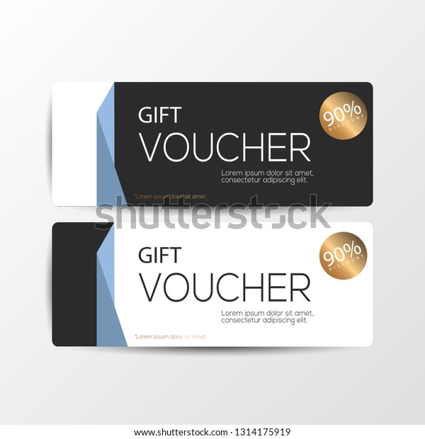 Vector Illustration Gift Voucher Card Template Stock Vector (Royalty ...