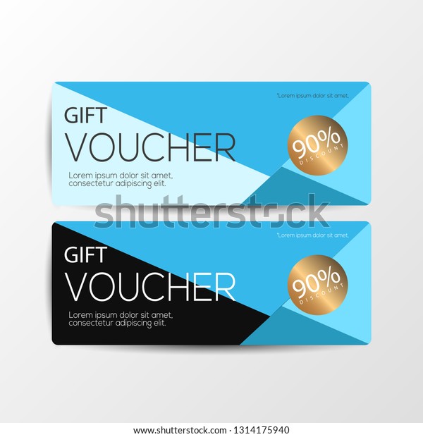 Vector Illustration Gift Voucher Card Template Stock Vector (Royalty ...