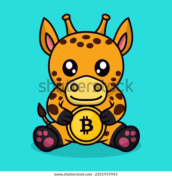 Vector Illustration Giraffe Chibi Hewan Stock Vector (Royalty Free ...