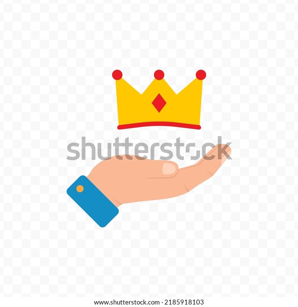Vector Illustration Give Crown Colored Vector Stock Vector (Royalty ...