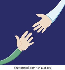 Vector Illustration Giving Hand Stock Vector (Royalty Free) 241146892 ...