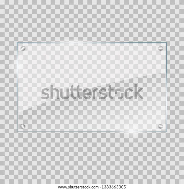 Vector Illustration Glass Plastic Transparent Panel Stock Vector ...