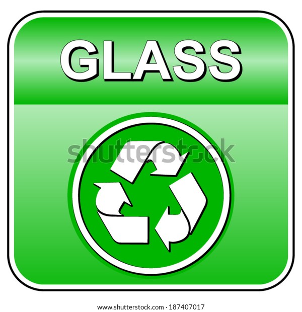 Vector Illustration Glass Recycle Icon On Stock Vector (Royalty Free ...