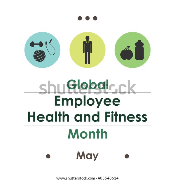 Vector Illustration Global Employee Health Fitness Stock Vector ...