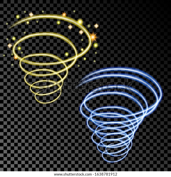 Vector Illustration Glowing Spiral Funnel Swirling Stock Vector ...