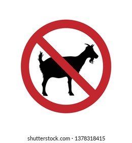 No Goat Sign Vector Illustration Stock Vector (Royalty Free) 1803821113 ...