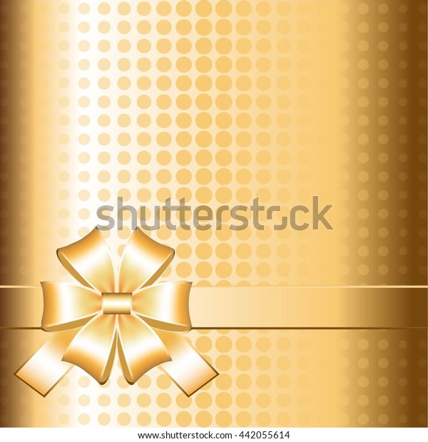 Vector Illustration Gold Background Bow Stock Vector (Royalty Free ...