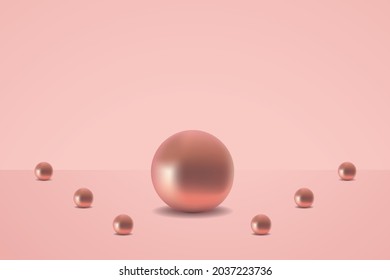 Vector Illustration Gold Balls 3d Render Stock Vector (Royalty Free ...